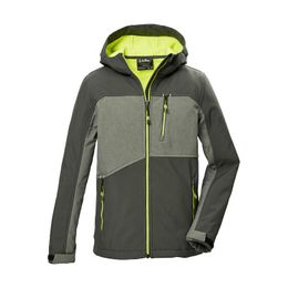 Killtec Softshelljacke »KOW 367 BYS SFTSHLL JCKT« Stylische, wasser- und windabweisende Jungen Softshelljacke mit Kapuze moosgrün 164 164 Jungen...