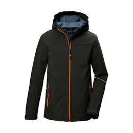 Killtec Softshelljacke »KOW 366 BYS SFTSHLL JCKT« Wasserabweisende Softshelljacke mit Fleece, Kapuze und Reflektoren schwarz 164 164 Jungen...