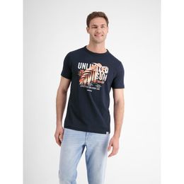 Lerros T-Shirt »Herren T-Shirt mit Brustprint« CLASSIC NAVY XL XL MODERN FIT (schmale Passform)