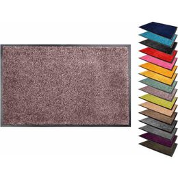 PRIMAFLOR-IDEEN IN TEXTIL Fu&szlig;matte &raquo;Schmutzfangmatte CLEAN PRO, Made in Belgium&laquo; rechteckig 8 mm H&ouml;he Uni-Farben, UV-best&auml;ndig, strapazierf&auml;hig,...