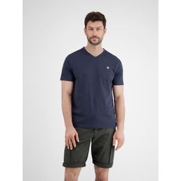 Lerros T-Shirt »Herren T-Shirt mit V-Ausschnitt« CLASSIC NAVY L L MODERN FIT (schmale Passform)