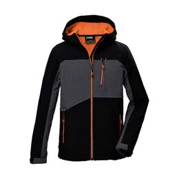 Killtec Softshelljacke »KOW 367 BYS SFTSHLL JCKT« Stylische, wasser- und windabweisende Jungen Softshelljacke mit Kapuze schwarz 176 176 Jungen...