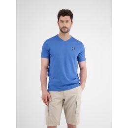 Lerros T-Shirt »Herren T-Shirt mit V-Ausschnitt« COBALT BLUE M M MODERN FIT (schmale Passform)