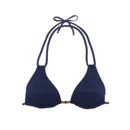 Lascana Triangel-Bikini-Top »Omara« mit Lochstickerei marine 34 - Cup A/B Cup A/B 34 Modische Strukturware