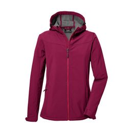 Killtec Softshelljacke &raquo;KOS 179 WMN SFTSHLL JCKT 2&laquo; Wind- und wasserabweisende Damen-Softshelljacke, individuell anpassbar dunkelros&eacute; 46 46...