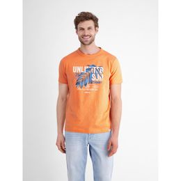 Lerros T-Shirt »Herren T-Shirt mit Brustprint« PALE PAPAYA L L MODERN FIT (schmale Passform)