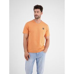 Lerros T-Shirt »Herren T-Shirt mit V-Ausschnitt« PALE PAPAYA L L MODERN FIT (schmale Passform)