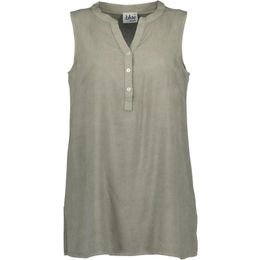 Blue Seven Klassische Bluse »Damen Bluse mit Henley Ausschnitt« 1 tlg. 756 - KHAKI 44 44 Trendige Bluse mit Henley Ausschnitt