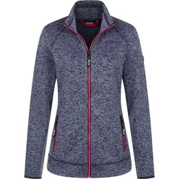 DEPROC Active Strickfleecejacke »KIRKVALE X WOMEN« auch in Großen Größen erhältlich indigo melange 36 (S) 36 (S) Leichte Damen Basic Fleecejacke...