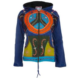 DEPROC Active Fleecejacke »Patchwork NUNAVUT FLOWER POWER Blue Sky & Color SUMMER« bunt M(40/42) M(40/42) Sehr aktuelle Damen Patchwork Outdoor...
