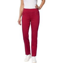 CR&Eacute;ATION L Damen Schlupfhose mit hohem Dehnbund rot Gr&ouml;&szlig;e 22
