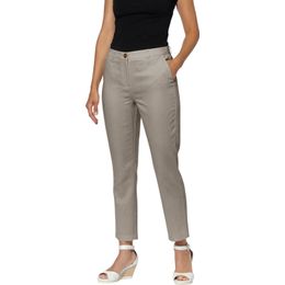 CR&Eacute;ATION L Damen Leinenhose mit Jacquard-Muster schlamm Gr&ouml;&szlig;e 22