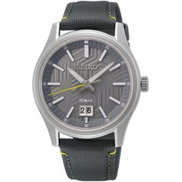 Seiko Quarzuhr Armbanduhr, Herrenuhr, Damenuhr, Datum, Saphirglas, Edelstahlarmband grau Attraktive Uhr für Sie & Ihn