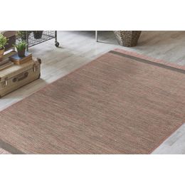 Teppich Arte Espina "Nomad 8064", rosa (grau, rosa), B:170cm H:11mm L:240cm, Wolle, Teppiche, Handgemachter Fransenteppich in neutralem Design