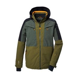 Skijacke Killtec "KSW 407 MN SKI JCKT", Herren, Gr. XL, braun (mud), Oberstoff: 100% Polyester, Futter 1: 100% Polyester/ Futter 2:, Wattierung: 100% Polyester, Sportlich, Jacken, Wasserdichte Skijacke mit Colourblock, atmungsaktiv, viele Taschen
