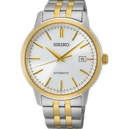 Automatikuhr Seiko, silber (silberfarben, goldfarben), Armbanduhren, Herren, Armbanduhr, Herrenuhr, Datum, Edelstahlarmband