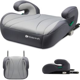 Kinderkraft I-BOOST i-Size - Sitzerhöhung 135-150 cm - R129 Norm - ISOFIX - Ergonomisch - Weicher Schaumstoff - Abnehmbarer Bezug - Grau