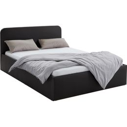 Polsterbett, schwarz, B:150cm L:210cm, Bezug Bett: wahlweise Microfaser (100% Polyester), Strukturstoff (77% Polyester, 23% Viskose) oder Kunstleder;Bonnell-Federkernmatratze: Mischgewebe (51% Polyprophlen, 39% Polyester, 10% Baumwolle);Kaltschaummatratze: Frottee (100% Polyester), Bezug abnehm- und waschbar bis 60C, Westfalia Schlafkomfort, Betten, inkl. Bettkasten bei Ausführung mit Matratze