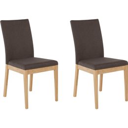Stuhl Home Affaire "Dendres", braun, B:46cm H:94cm T:60cm, Polyester, Stühle