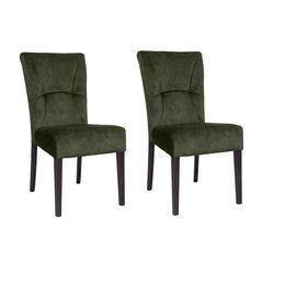 4-Fußstuhl Home Affaire "Henry", grün (amour 5514, buche wenge), B:46cm H:93cm T:64cm, Polyester, Stühle, Sitz und Rücken gepolstert