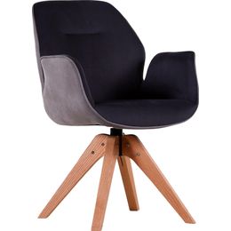 Esszimmersessel GUTMANN FACTORY "Tyson", grau, B:59cm H:87cm T:63cm, Sessel