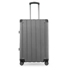 Hartschalen-Trolley Hauptstadtkoffer "Q-Damm, verschiedene Farben und Größen", Gr. B/H/T: 45,5cm x 68cm x 27cm 71 l, silber, ABS, festlich, Koffer, Hartschalenkoffer Reisekoffer Trolley mit TSA-Schloss