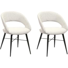 Esszimmerstuhl OMG DESIGN "Marley", lila (pearl, schwarz), B:60cm H:85cm T:60cm, Stühle, mit modernem Cut-Out, Bouclé Bezug