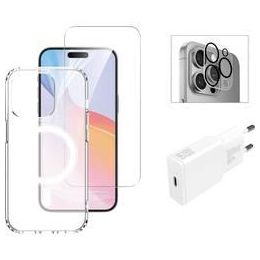 4Smarts 3in1 Premium Starter Set Backcover Apple iPhone 16 Pro Transparent Induktives Laden 541177