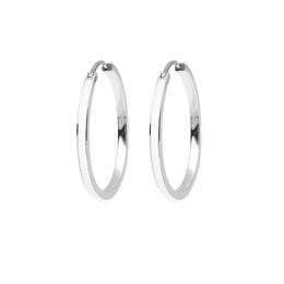 Elli Ohrringe 'Creole Basic' Damen Größe One Size silber / weiß