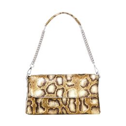 NAEMI Schultertasche Damen Größe One Size braun / pastellgelb / gold