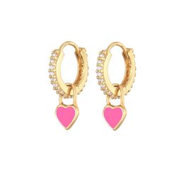 Elli Ohrringe 'Herz' Damen Größe One Size gold / pink / silber