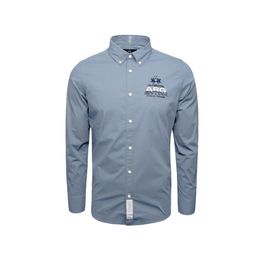 La Martina Button Up Shirt 'MAC601' male Blue size XL