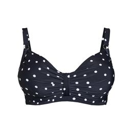 Swim by Zizzi Bikinitop Damen Gr&ouml;&szlig;e 95 schwarz / wei&szlig;