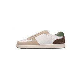 Strellson Sneaker 'Stripe Evans J' Herren Größe 41 dunkelbraun / khaki / dunkelgrün / weiß
