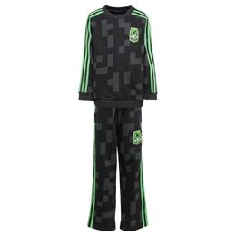 adidas originals Jogginganzug 'x Minecraft' Jungen Gr&ouml;&szlig;e 104 dunkelgrau / neongr&uuml;n / schwarz