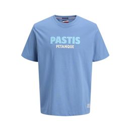 Jack & Jones JACK & JONES T-Shirt 'Amalfi' Herren Gr&ouml;&szlig;e L creme / blau / himmelblau