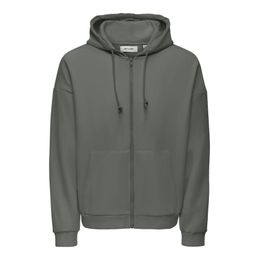 Only & Sons Only & Sons Zip-Up Hoodie 'Chase' male Grey size XS
