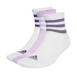 adidas Performance Socken '3-Stripes Cushioned Sportswear Low-Cut 3 Pairs' Damen Gr&ouml;&szlig;e 31/33 lila / orchidee / wei&szlig;