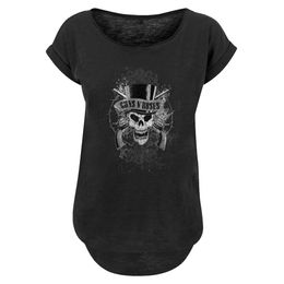 F4NT4STIC Shirt 'Guns 'N' Roses Skull and Pistols' female Black size M