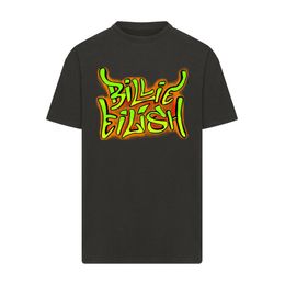 F4NT4STIC T-Shirt 'Billie Eilish' Herren Gr&ouml;&szlig;e XS neongr&uuml;n / rot / schwarz