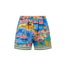 Shiwi Shorts 'Millie Island' Damen Gr&ouml;&szlig;e 36 azur / goldgelb / gr&uuml;n / melone