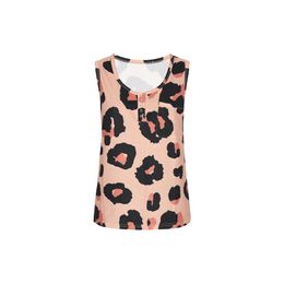 NAEMI Top 'Fashion Look' Damen Gr&ouml;&szlig;e M hellbraun / melone / schwarz