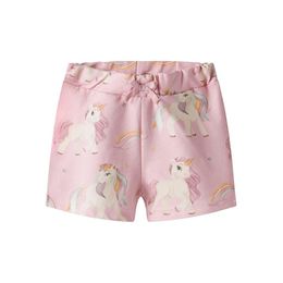 name it Shorts Mädchen Größe 104 beige / purpur