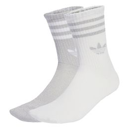 adidas originals Socks '3-Stripes Glitter Crew 2 Pairs' female Grey, White size 43-45