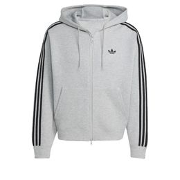 adidas originals Sweatjacke 'Adicolor Spacer' Herren Größe XXL graumeliert / schwarz