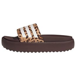 adidas Performance Badeschuh 'Adilette' Herren Größe 43/43.5 cappuccino / dunkelbraun / weiß