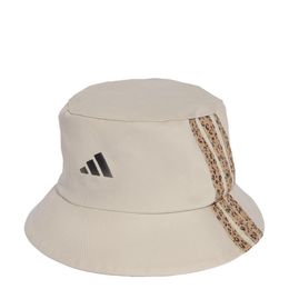 adidas Sportswear Sports Hat 'Sportswear 3-Stripes Leopard Graphic Bucket' male Beige size OSFW