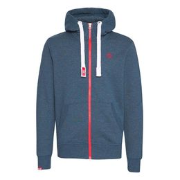 !Solid Zip-Up Hoodie 'Benn' male Blue size XXL