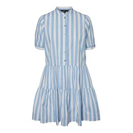 V&eacute;ro Moda VERO MODA Kleid 'Delta' Damen Gr&ouml;&szlig;e 40 hellblau / wei&szlig; Winterkleid