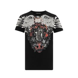 Cipo & Baxx CIPO & BAXX T-Shirt Herren Gr&ouml;&szlig;e XXL grau / rot / schwarz